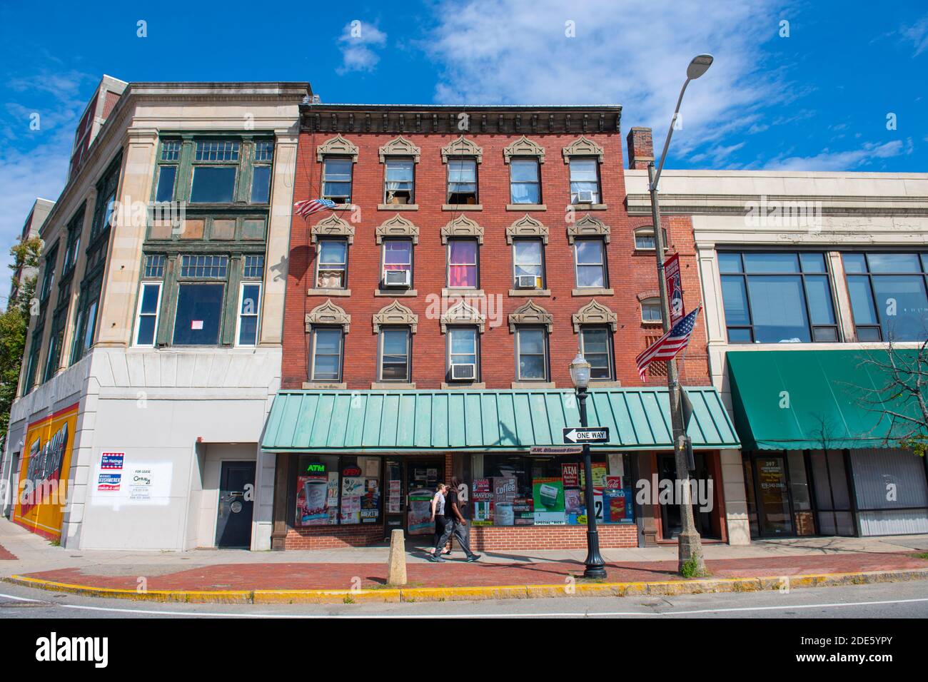 Historic commercial buildings on Main Street at Prichard Street in ...