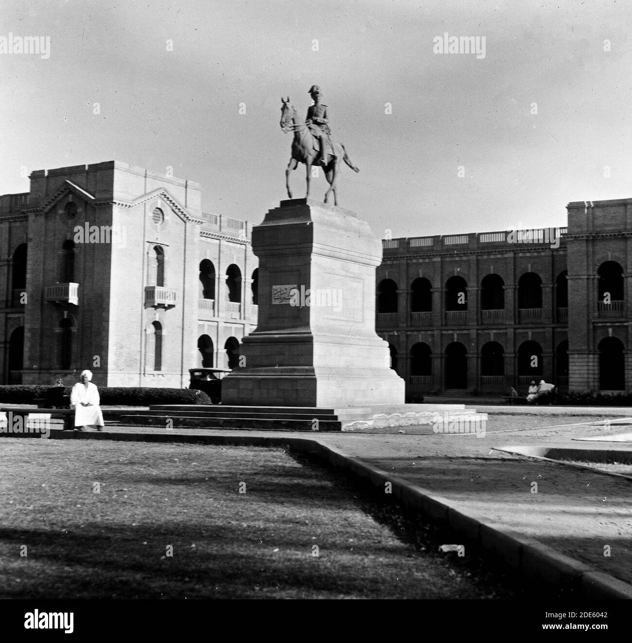 Sudan. Khartoum. Government offices and equestrian statue of Kitchener ...