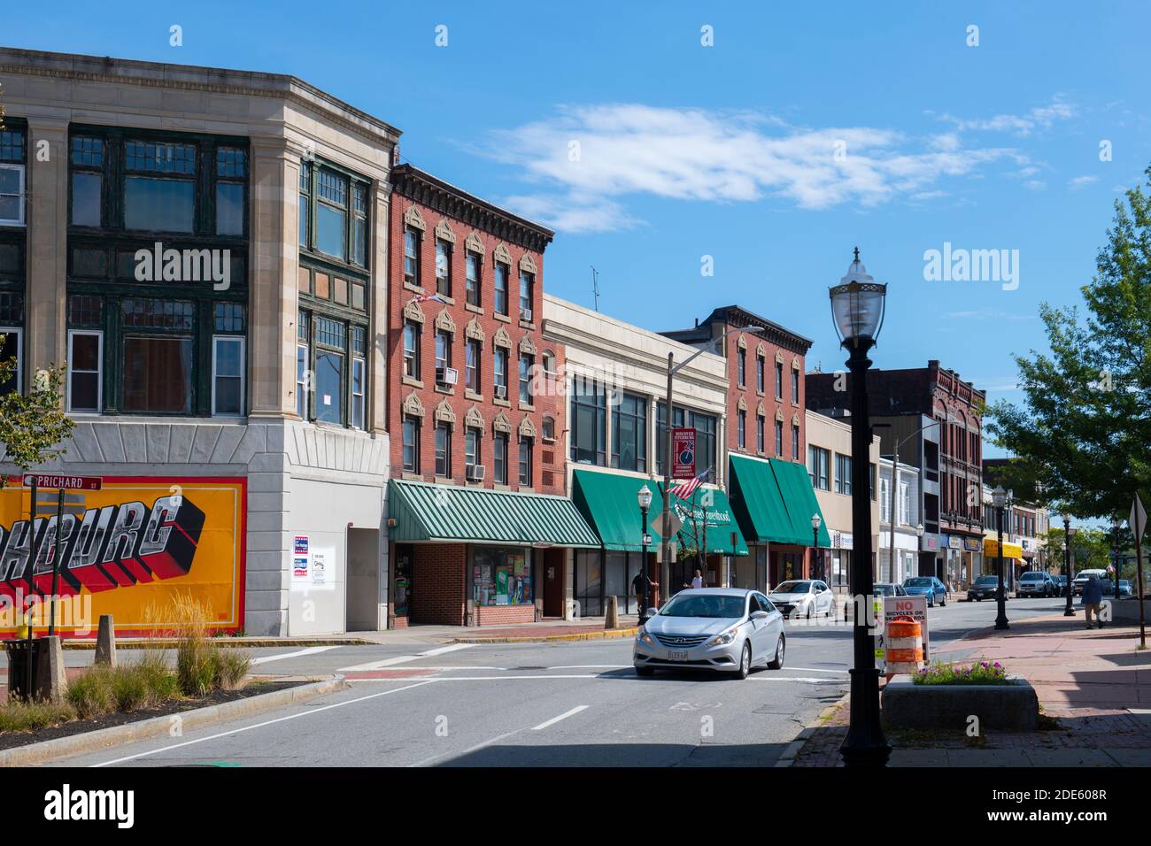 Historic commercial buildings on Main Street at Prichard Street in ...