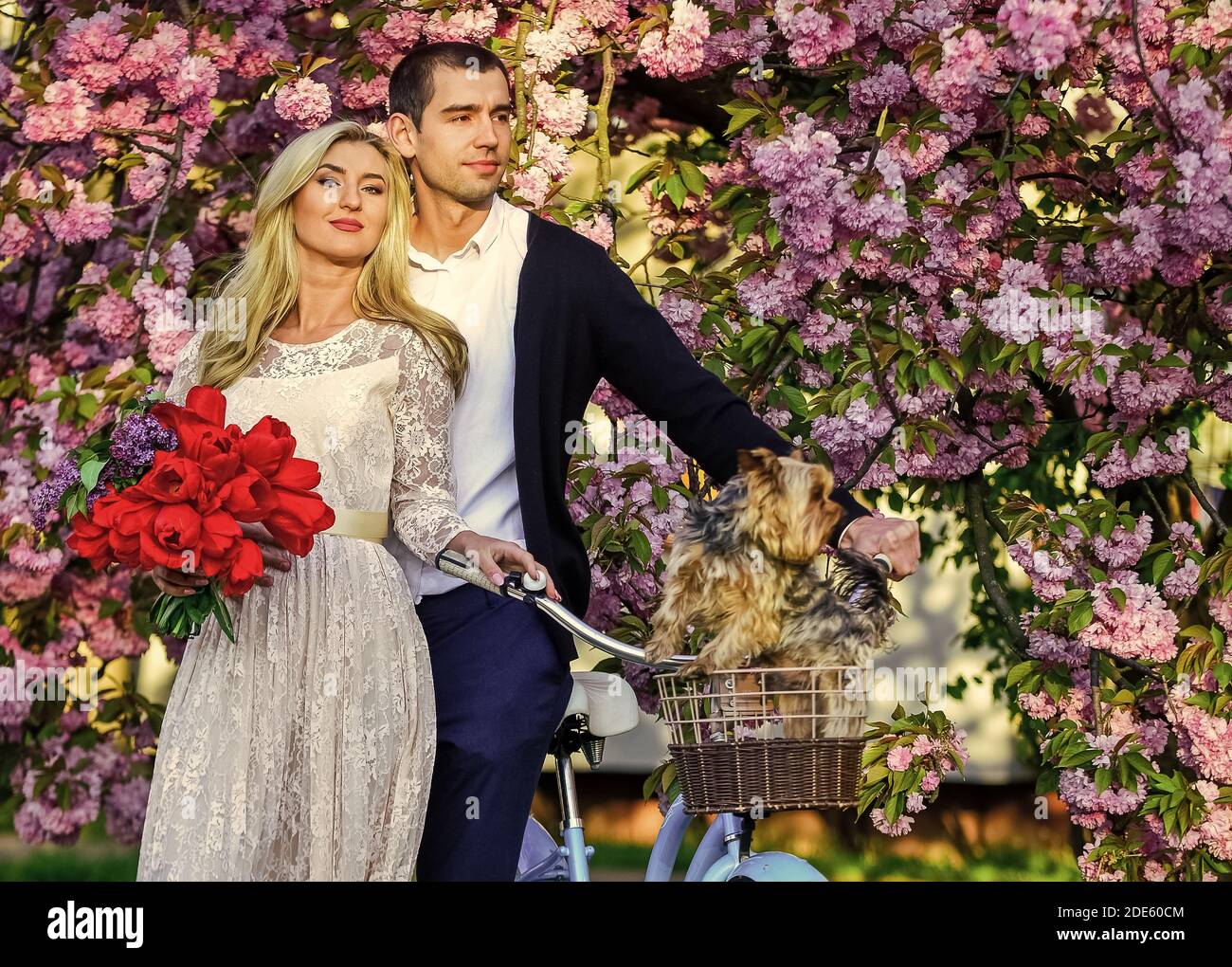 Love is in the air. spring fashion and beauty. togetherness. romantic ...