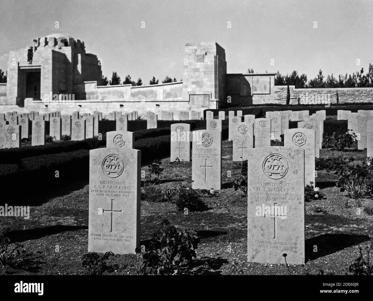 Jerusalem war cemetery ca. 1925 Stock Photo - Alamy
