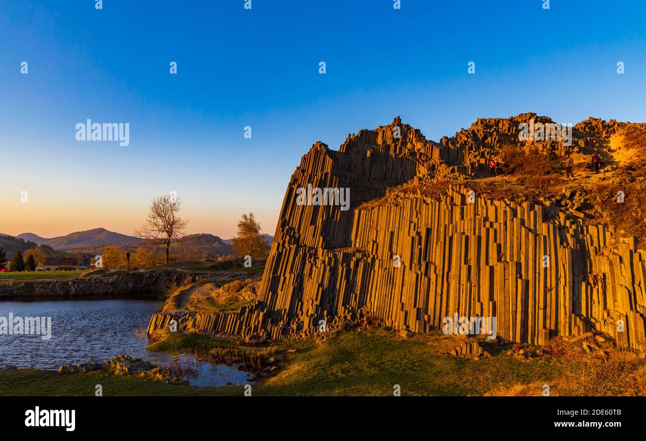 Polygonal structures of basalt columns, natural monument Panska skala ...