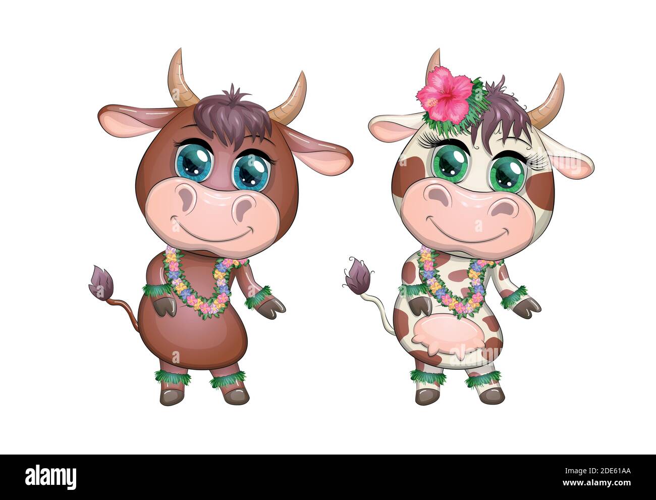 Hawaiian cattle Stock Vector Images - Alamy