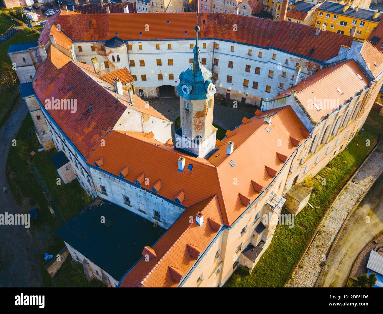 Aerial view of Jawor castle. Jawor, Lower Silesia, Poland Stock Photo ...