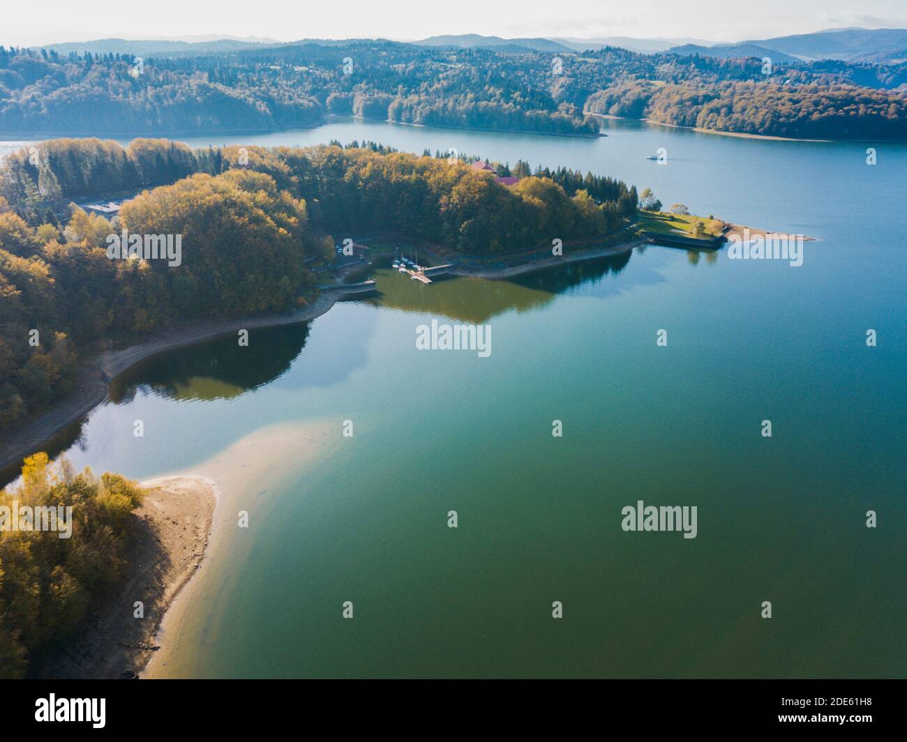 Solina Lake - aerial view. Subcarpathia, Poland Stock Photo - Alamy