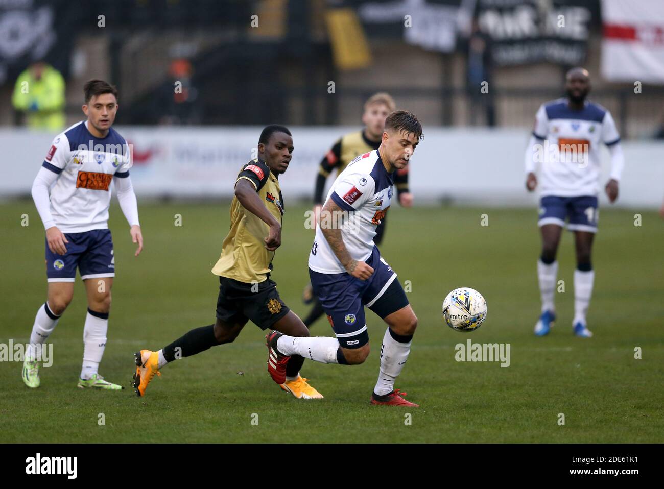 Marine’s Neil Kengni and Havant And Waterlooville’s Sam Magri (right ...