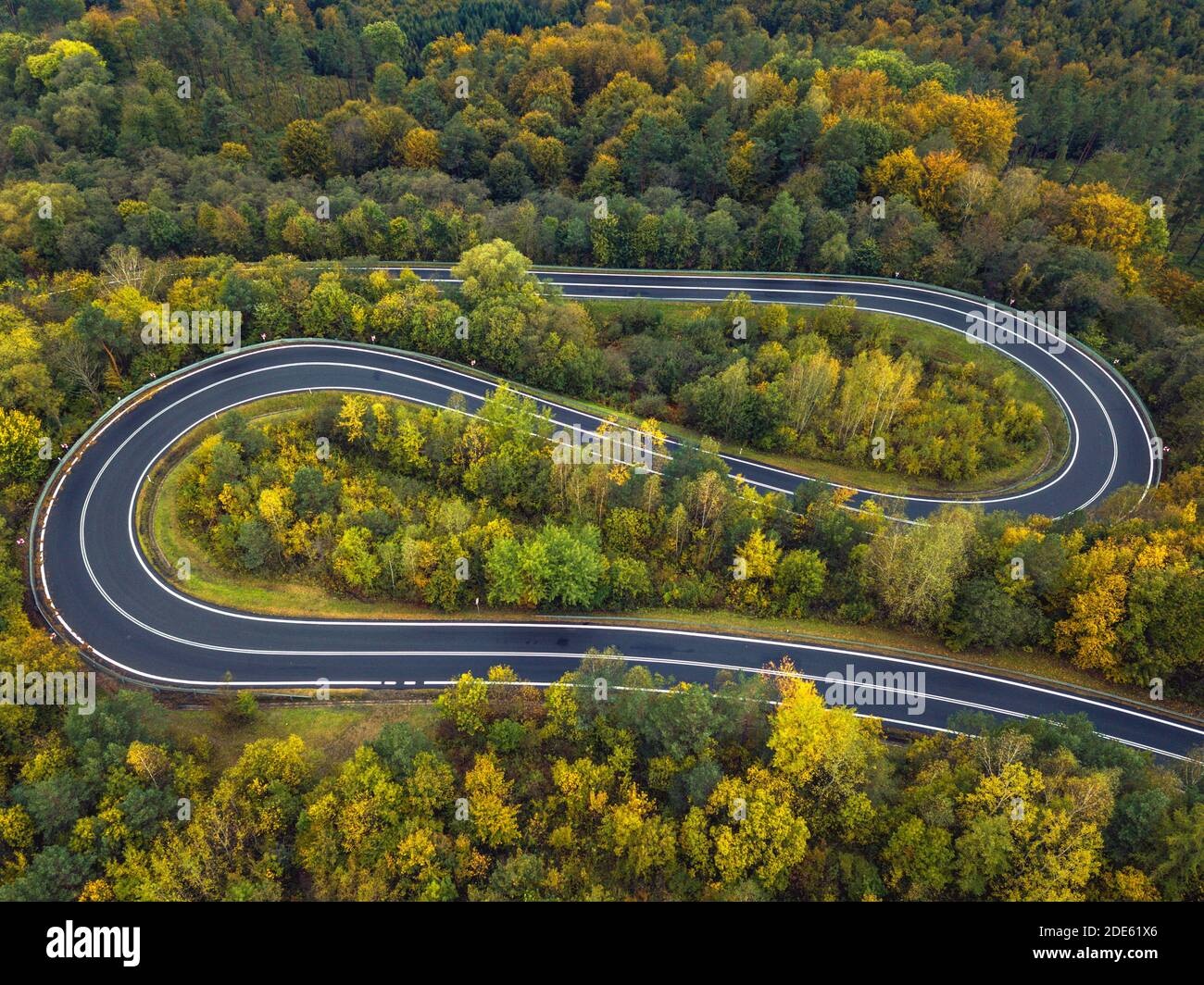 Winding road in Poland. Subcarpathia, Poland Stock Photo - Alamy