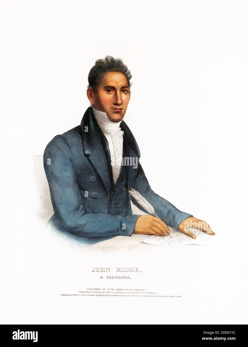 John Ridge, a Cherokee portrait ca. 1838 Stock Photo - Alamy