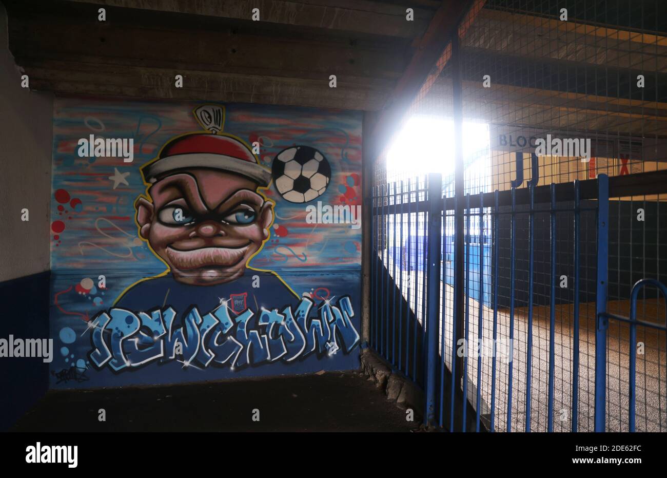 A general view of graffiti at the stadium before the Sky Bet League One ...