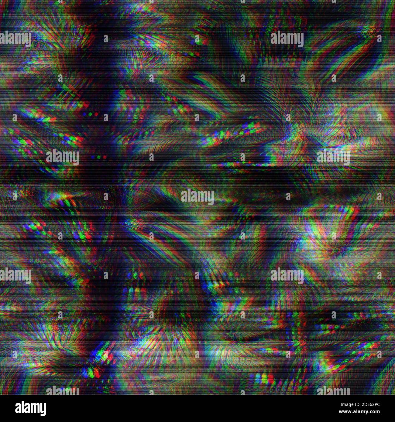 Seamless techno glitch tropical RGB computer noise Stock Photo - Alamy