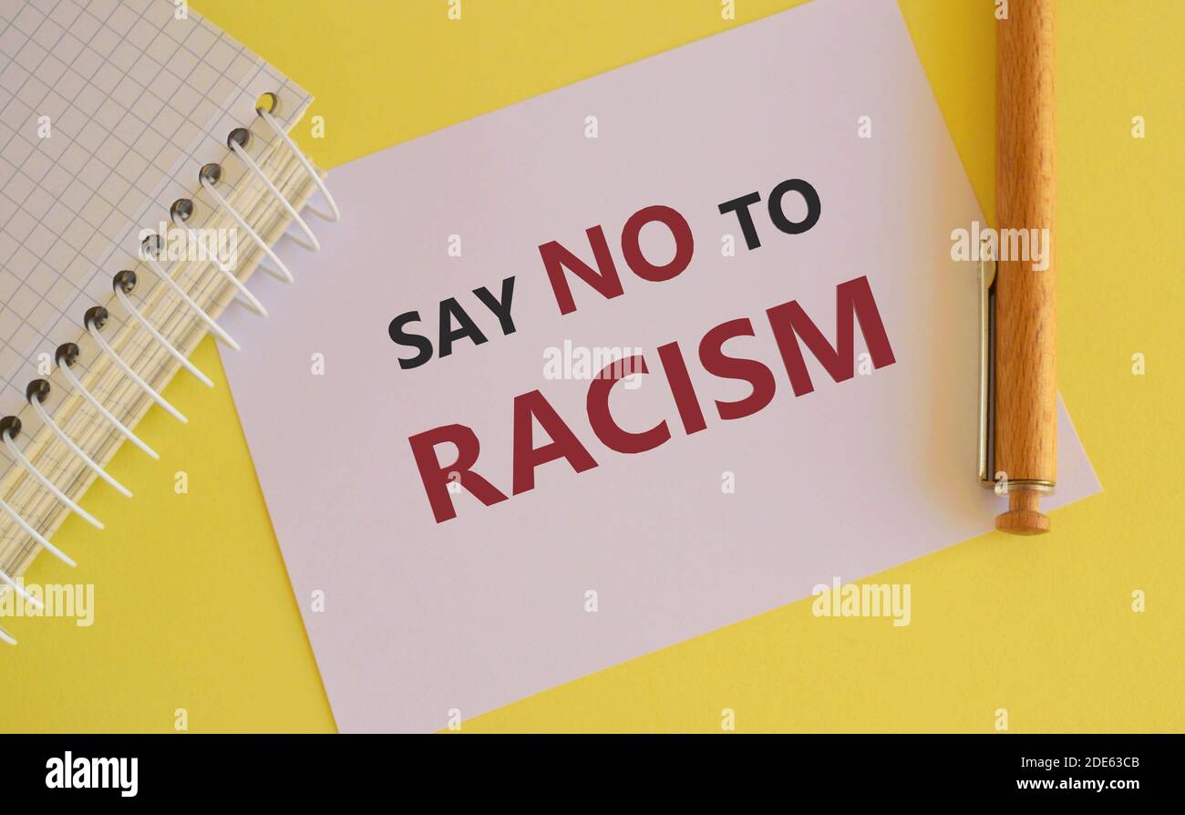 Say No To Racism card with colorful background , all men are created ...