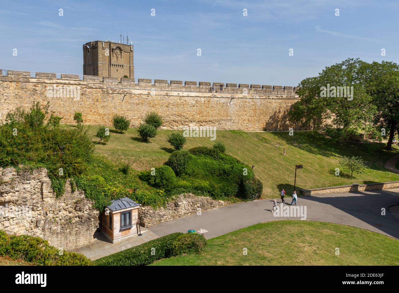 General view inside the walls of the grounds of Lincoln Castle, Lincoln ...