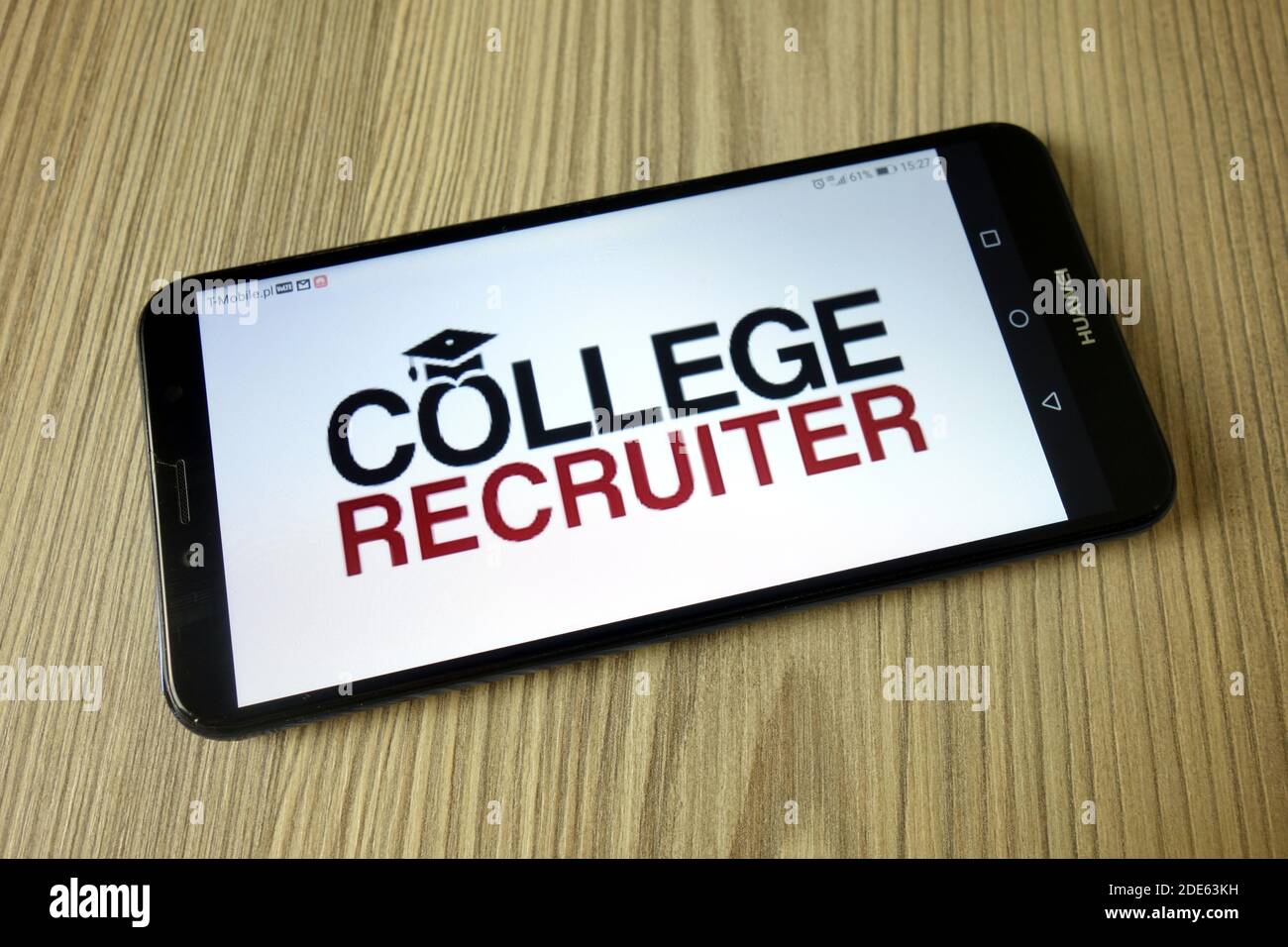 KONSKIE, POLAND - November 04, 2020: College Recruiter logo on mobile ...