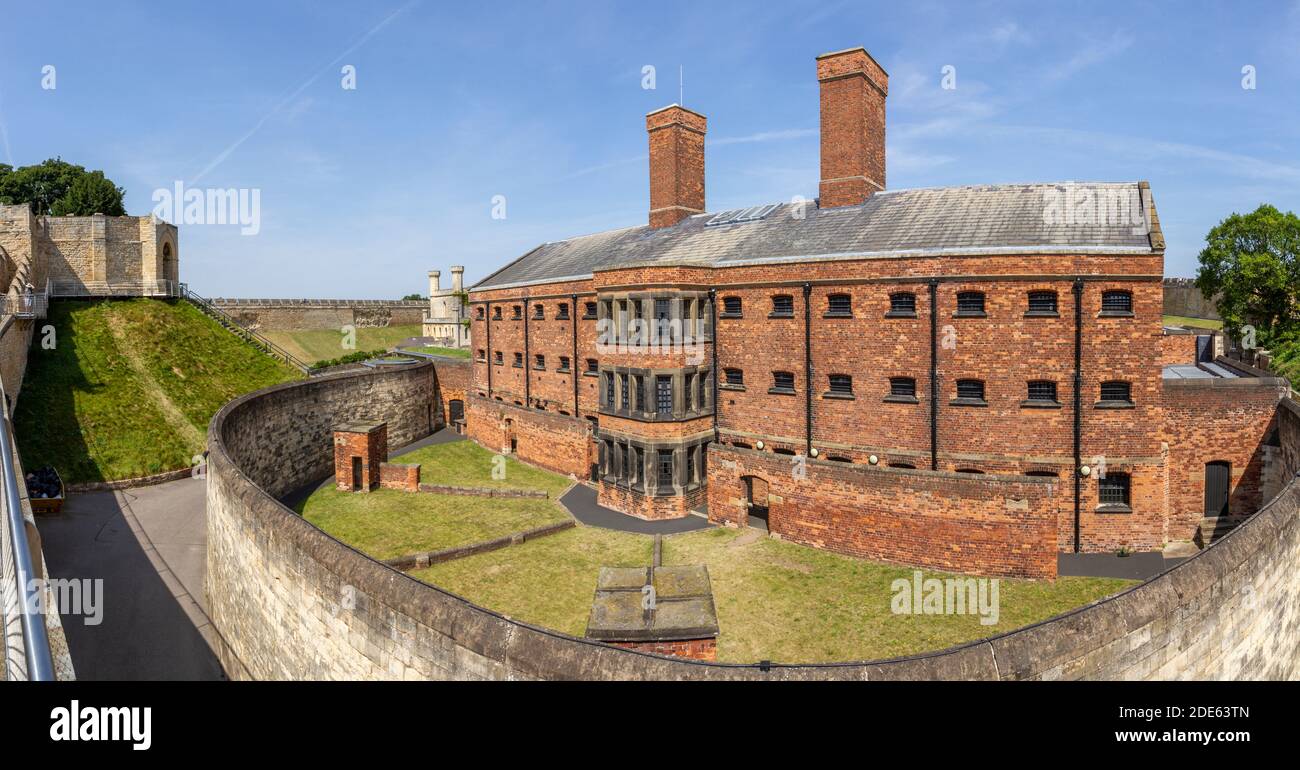 Panoramic view of the Victorian Prison viewed from the Lincoln Castle ...