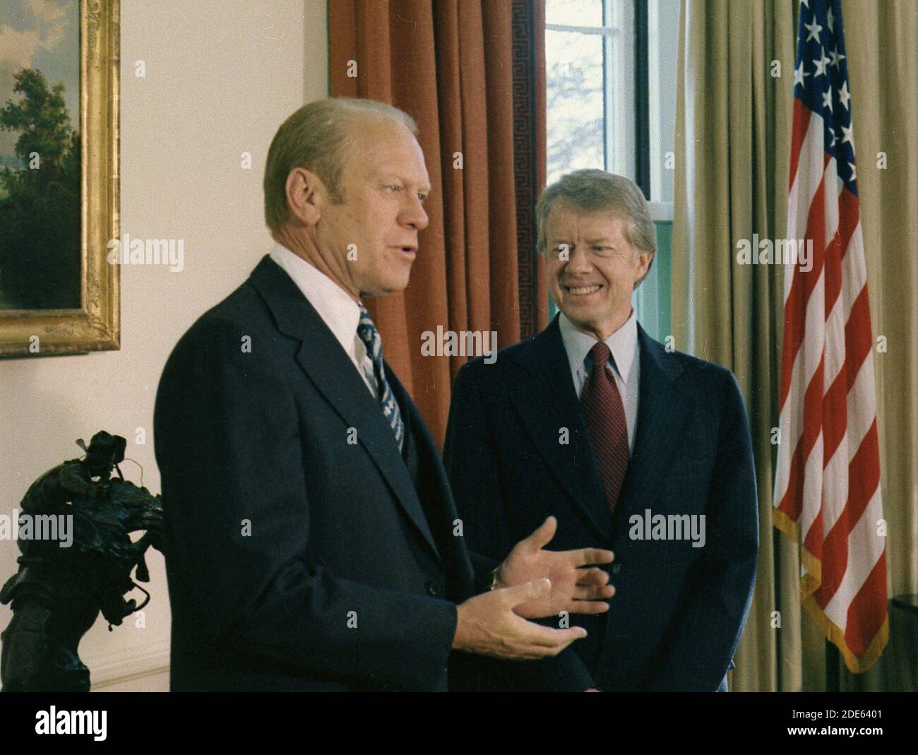 Jimmy Carter and Gerald Ford ca. 12 December 1978 Stock Photo - Alamy