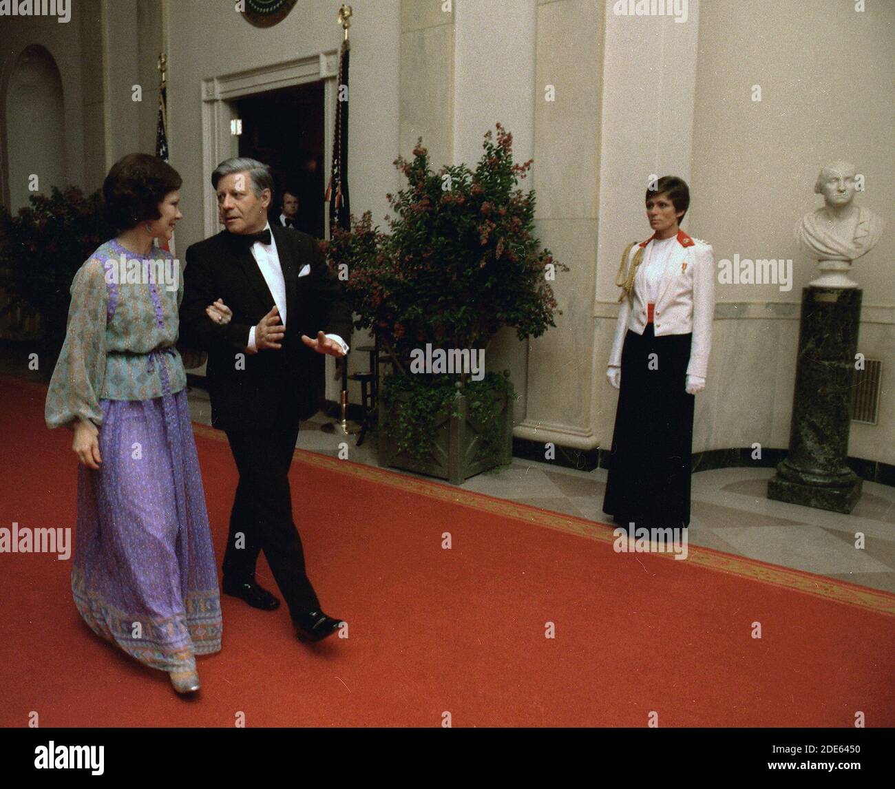 Rosalynn Carter and German Chancellor Helmut Schmidt ca. 13 July 1977 ...