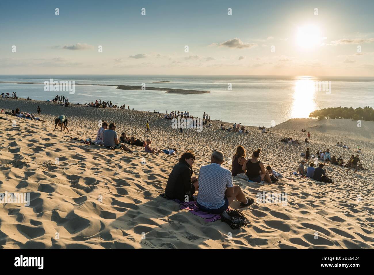 Tourist on the Dune of Pilat, France, Europe Stock Photo - Alamy