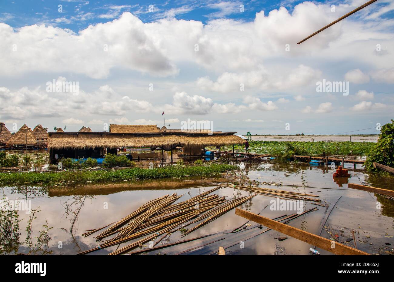 Tonle sap sea near Siem Reap and Angkor in Cambodia Asia Stock Photo ...