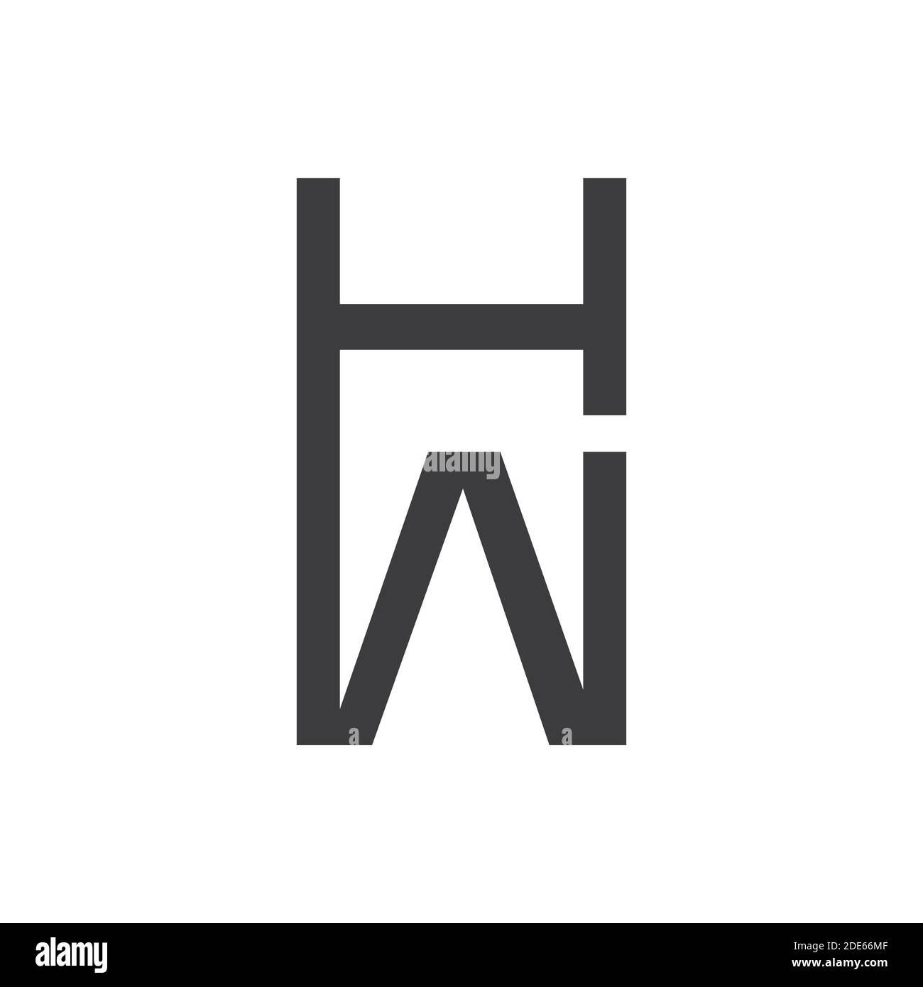 Initial letter wh logo or hw logo vector design template Stock Vector ...