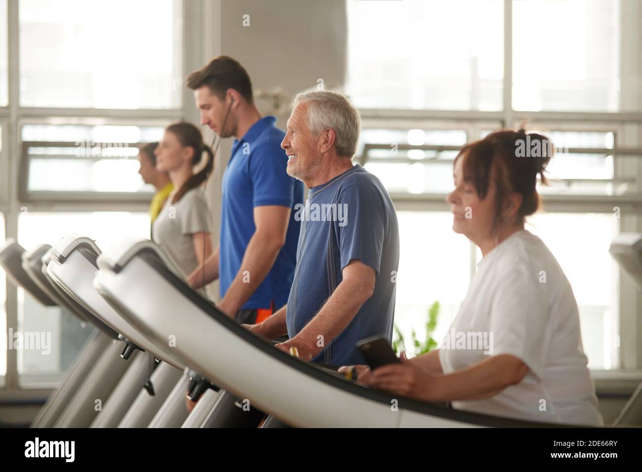 Indoor cardio workout Stock Photo - Alamy