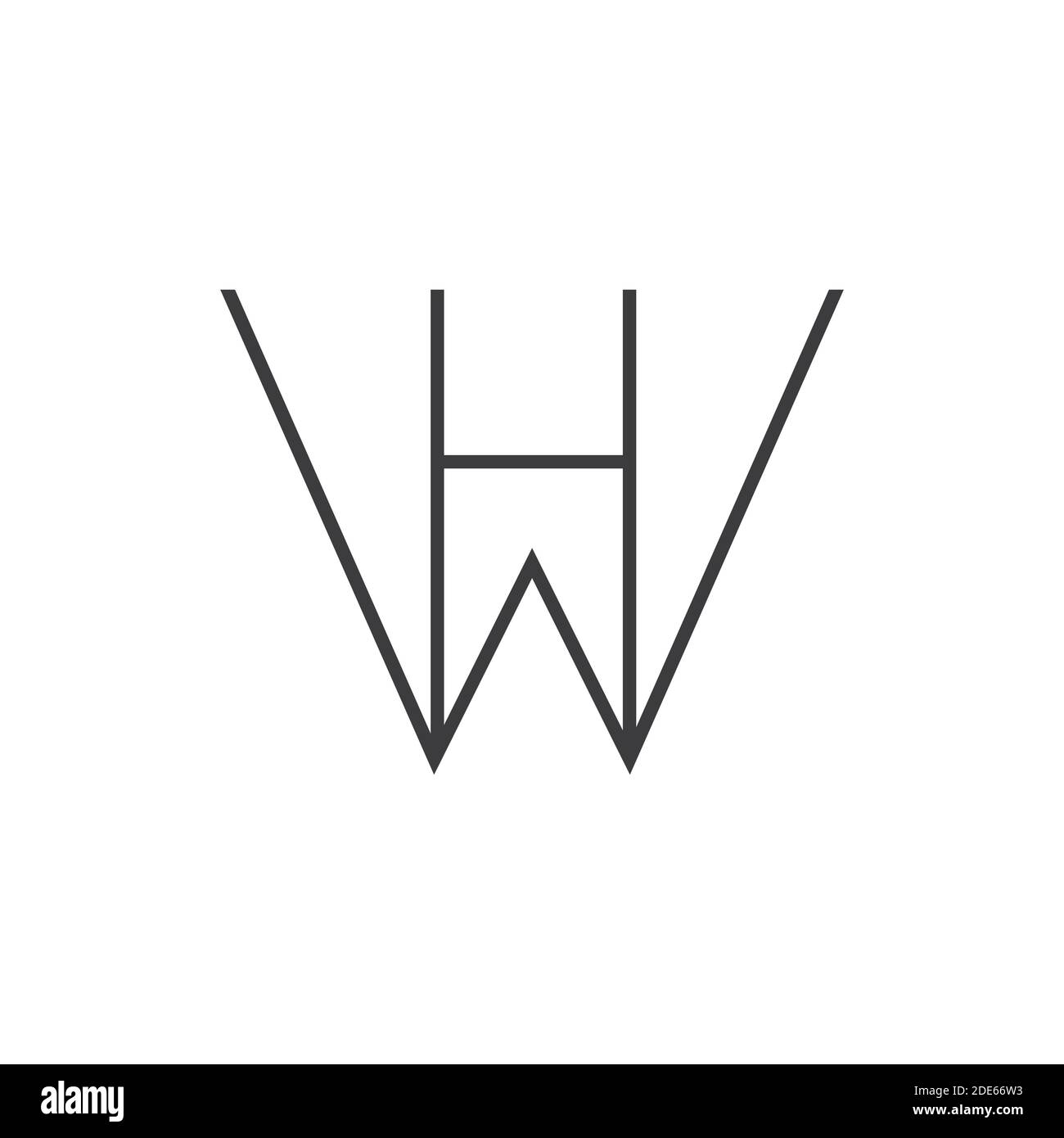 Initial letter wh logo or hw logo vector design template Stock Vector ...