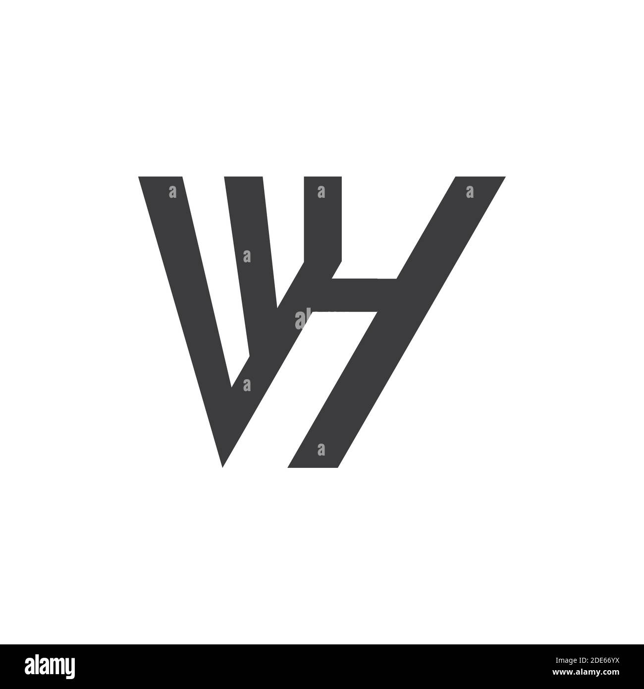 Initial letter wh logo or hw logo vector design template Stock Vector ...