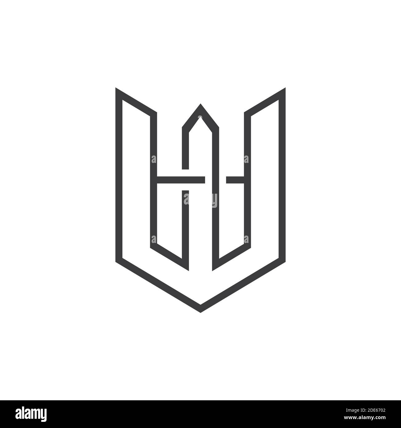 Initial letter wh logo or hw logo vector design template Stock Vector ...