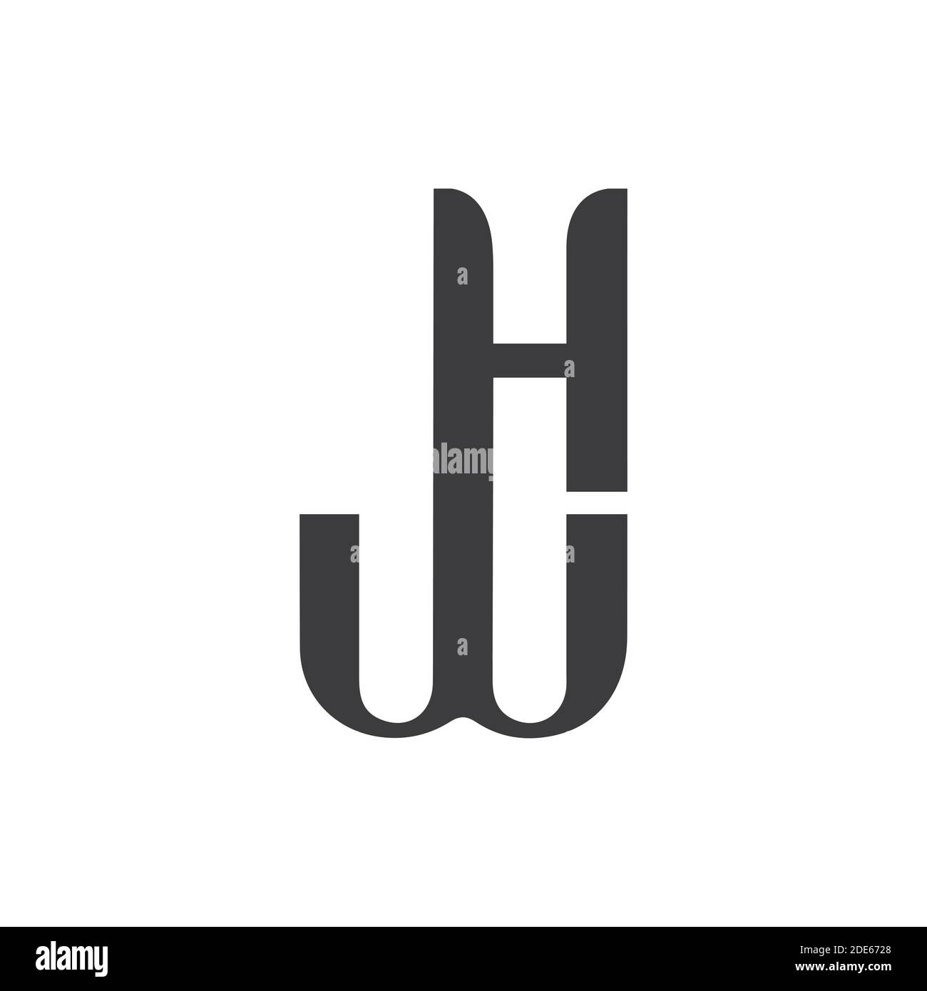 Initial letter wh logo or hw logo vector design template Stock Vector ...
