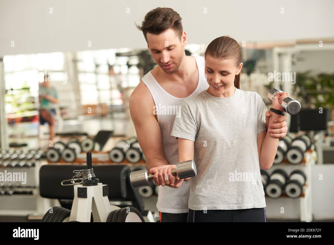 Help lift gym hi-res stock photography and images - Alamy