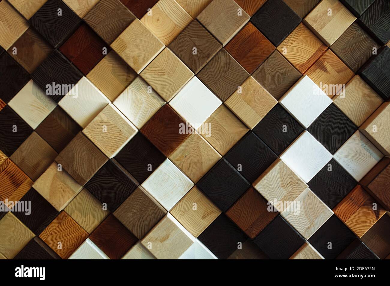 different texture and color of wood, square shaped Stock Photo - Alamy