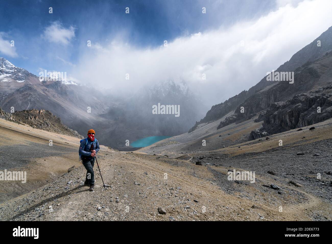 Hiking in the Cordillera Huayhuash mountain range in Peru Stock Photo ...