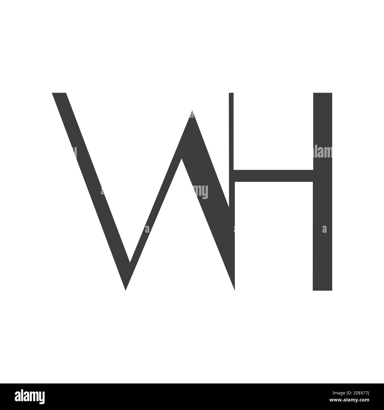 Initial letter wh logo or hw logo vector design template Stock Vector ...