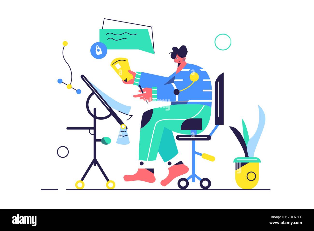 Architect work abstract Stock Vector Images - Alamy