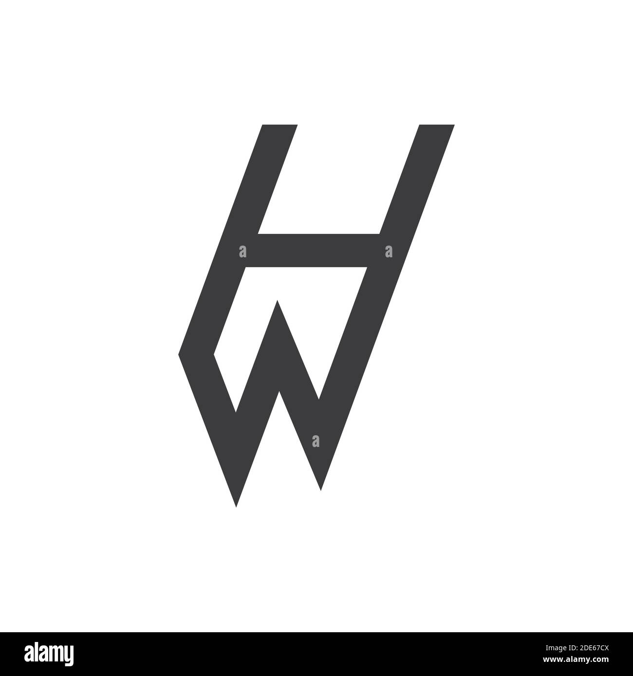 Initial letter wh logo or hw logo vector design template Stock Vector ...