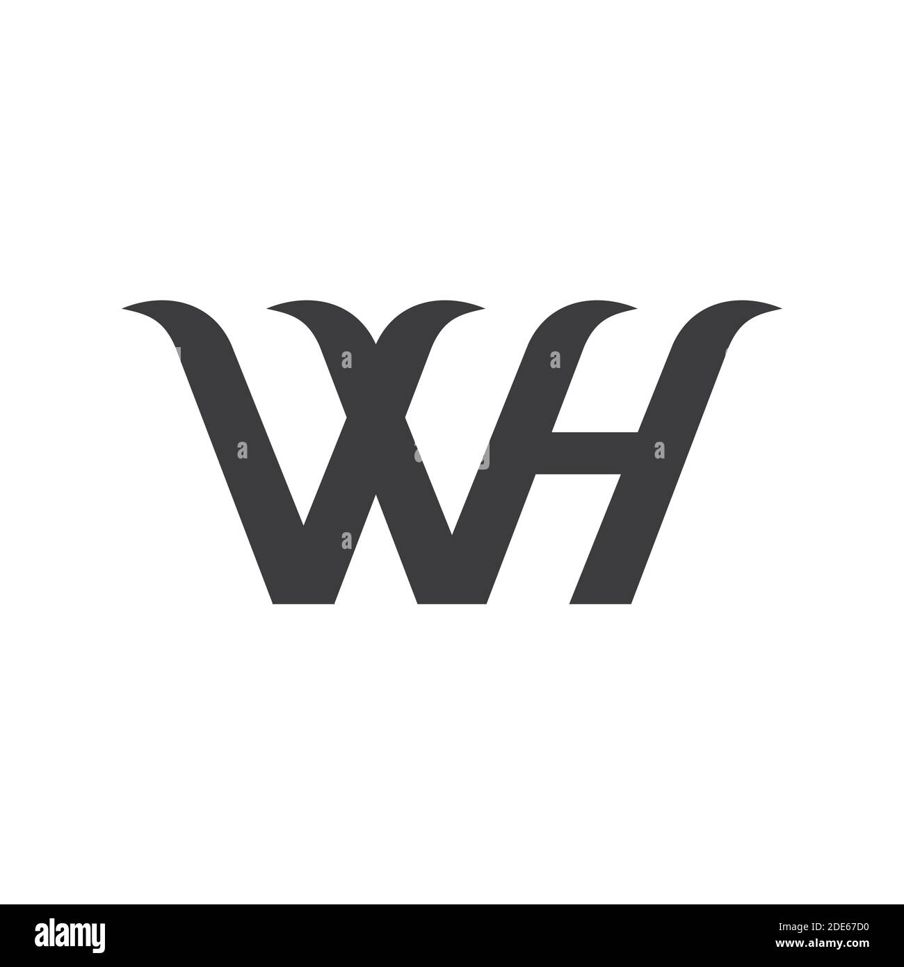 Initial letter wh logo or hw logo vector design template Stock Vector ...