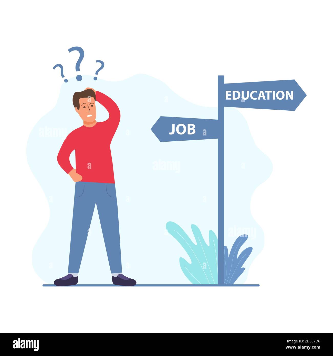 Cartoon man confused work hi-res stock photography and images - Alamy