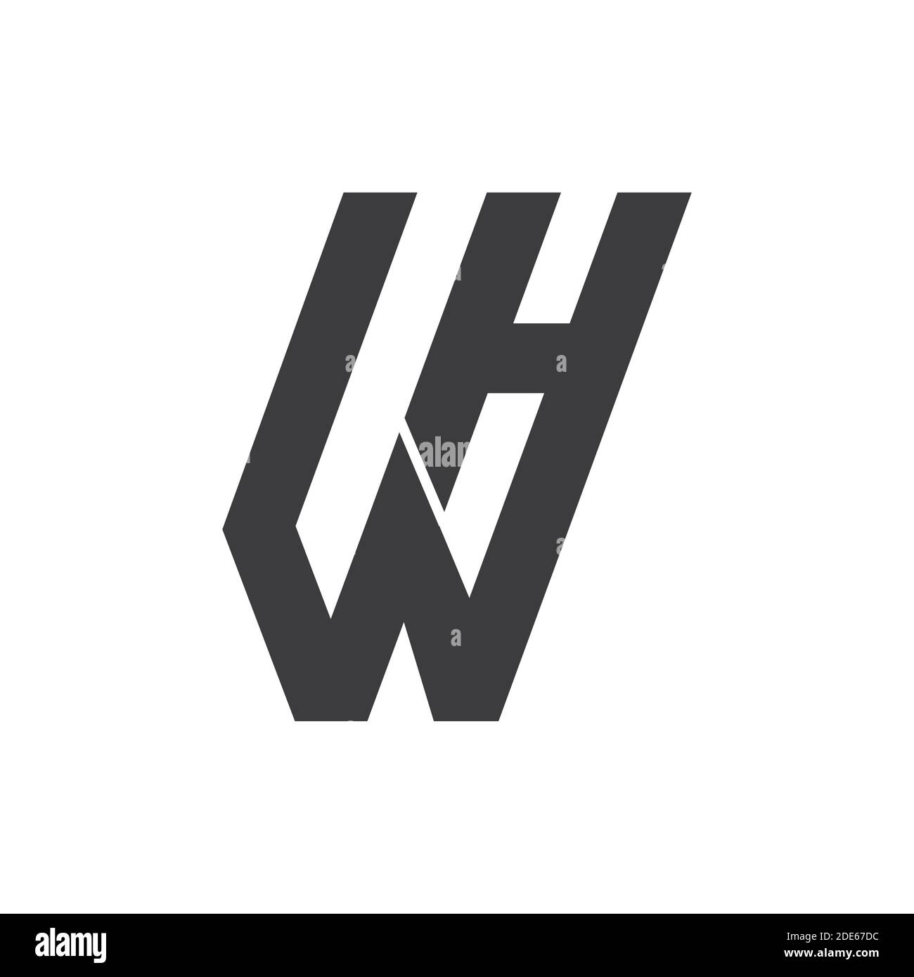 Initial letter wh logo or hw logo vector design template Stock Vector ...