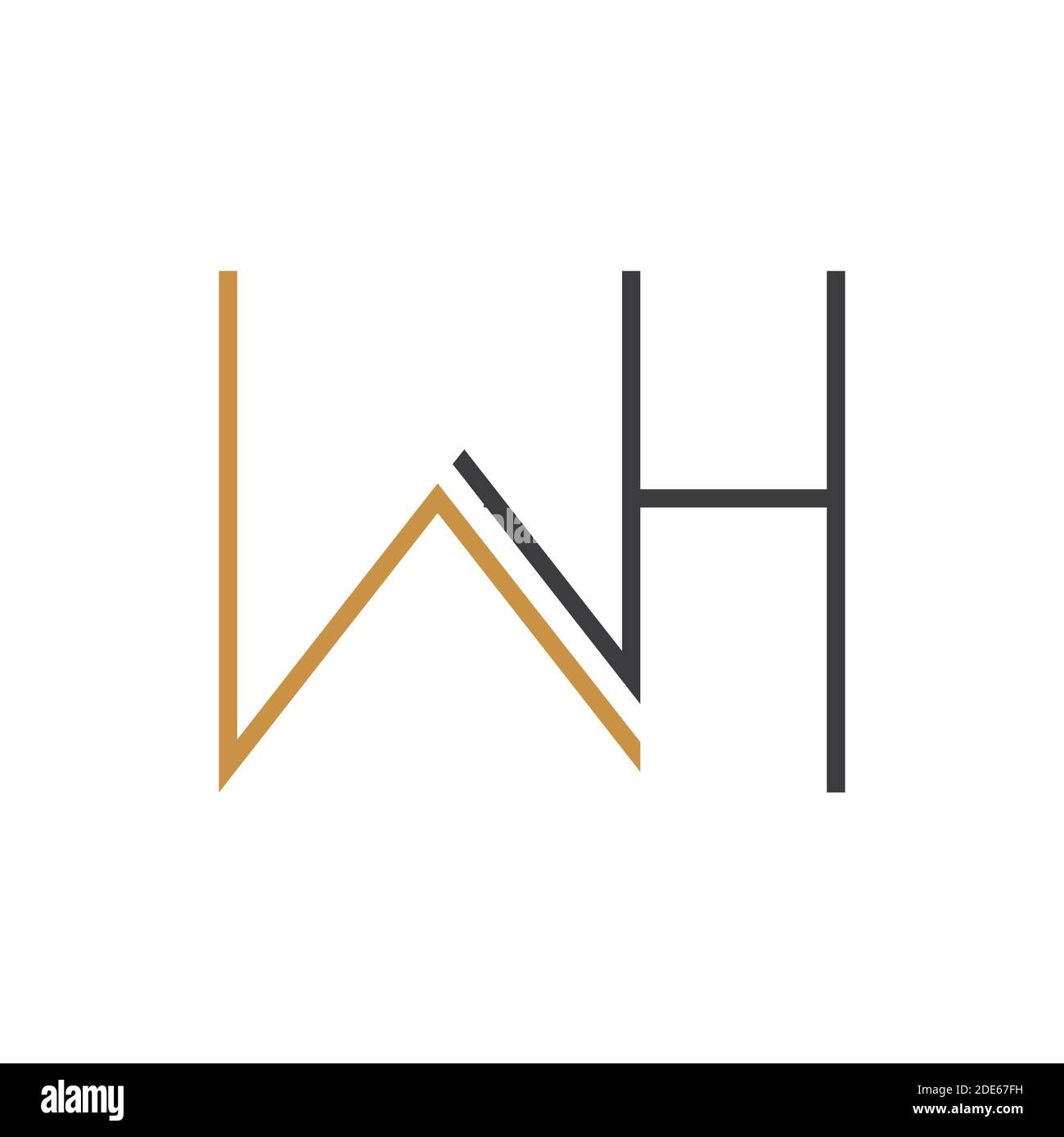 Initial letter wh logo or hw logo vector design template Stock Vector ...