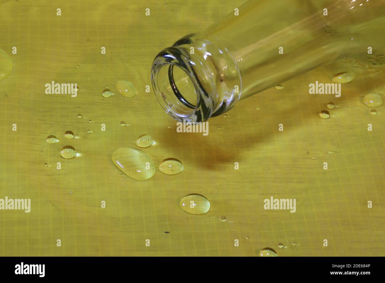 spilled water from a bottle Stock Photo - Alamy