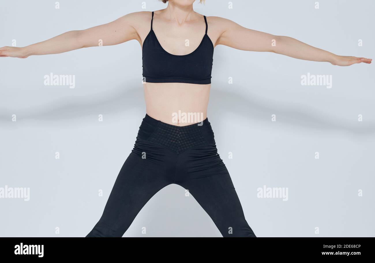 sportive woman exercise workout slim figure lifestyle Stock Photo - Alamy