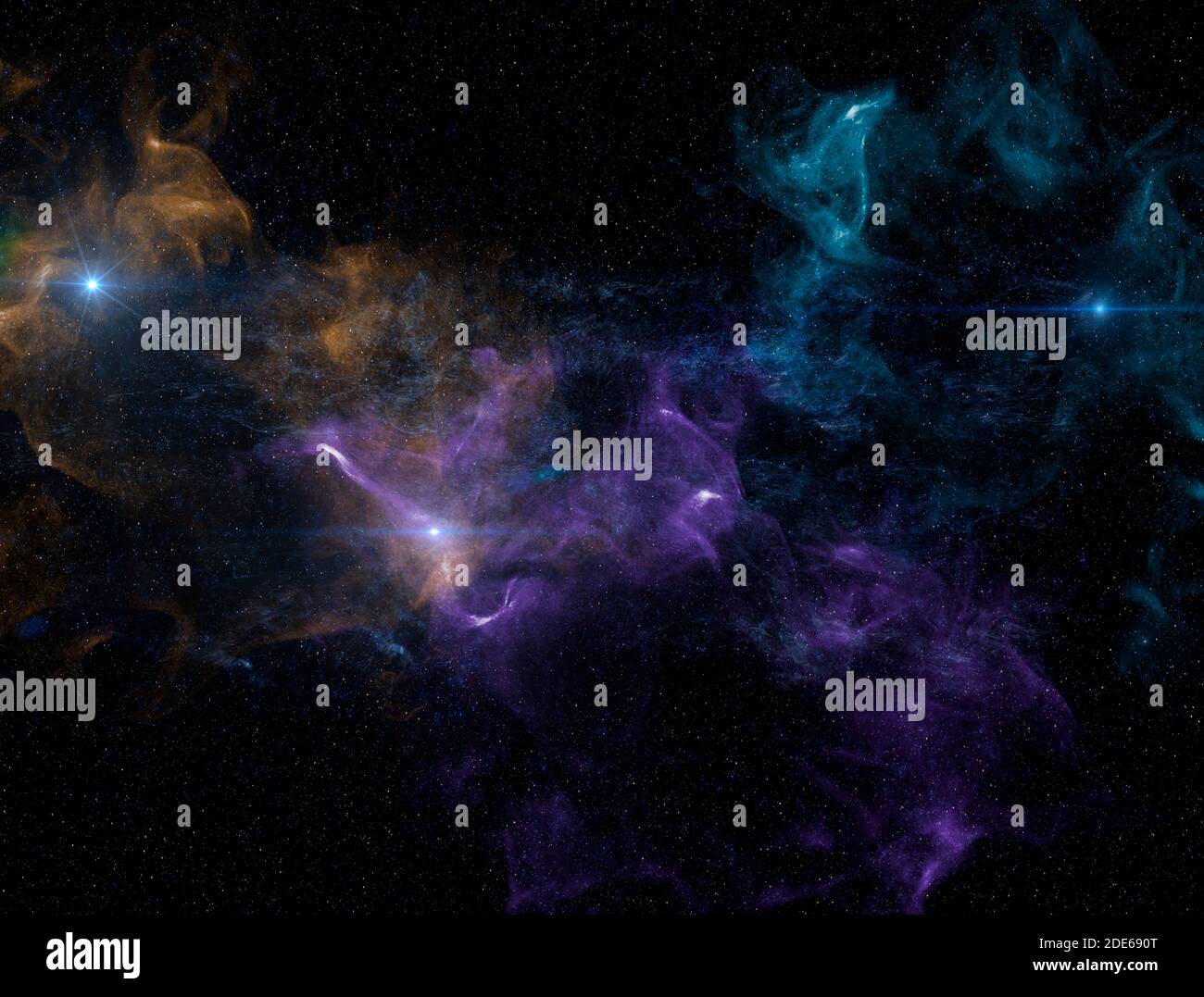 Abstract galaxy and nebula illustration Stock Photo - Alamy