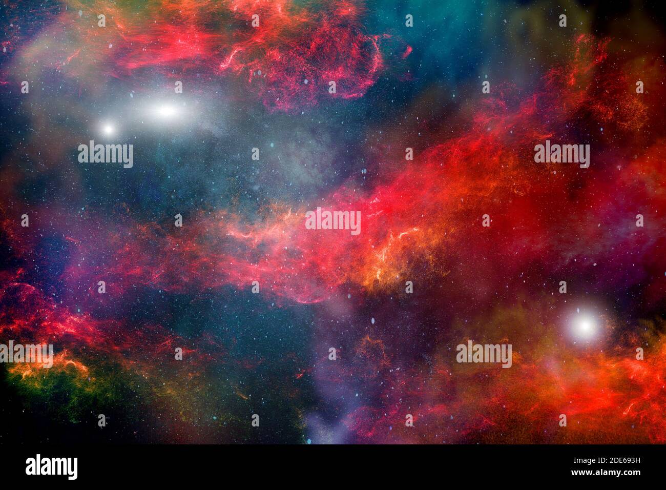 Abstract galaxy and nebula illustration Stock Photo - Alamy