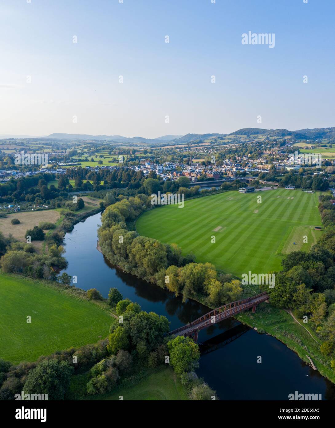 Monmouth Viaduct an old derelict railway viaduct bridge crossing the ...