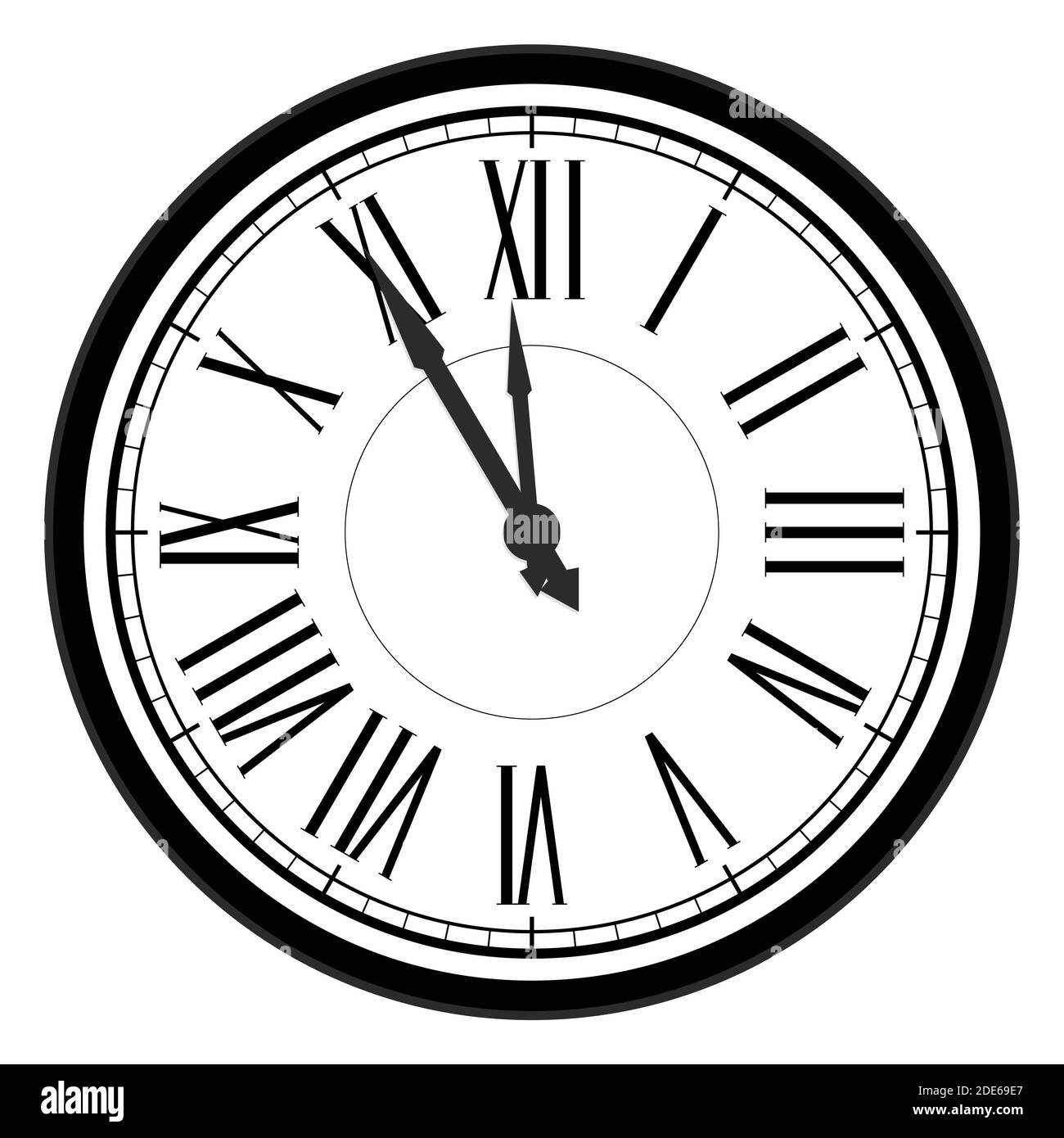 Roman Numerals Clock Midnight
