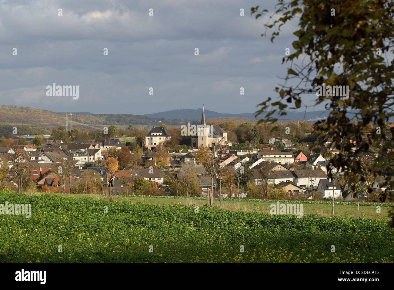 remote village in autumn landscape Stock Photo - Alamy