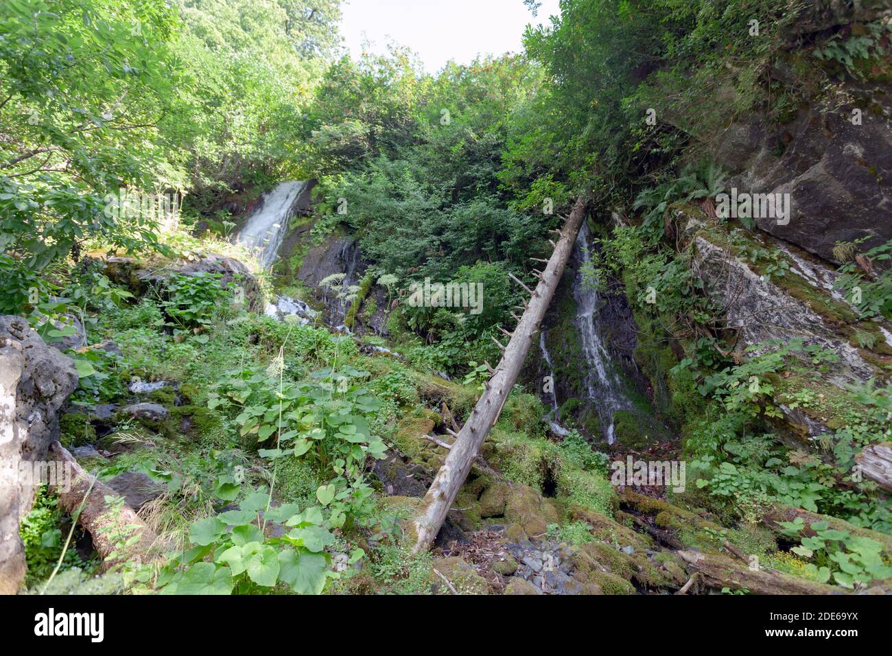 Small mountain waterfalls Stock Photo - Alamy