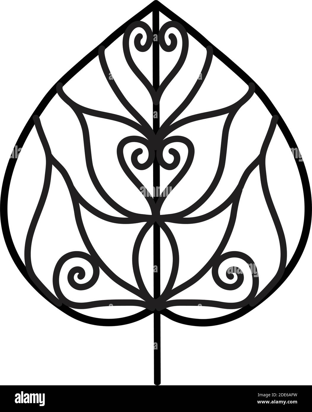 Stylized Tree Leaf On A White Background. Vector Illustration Stock ...