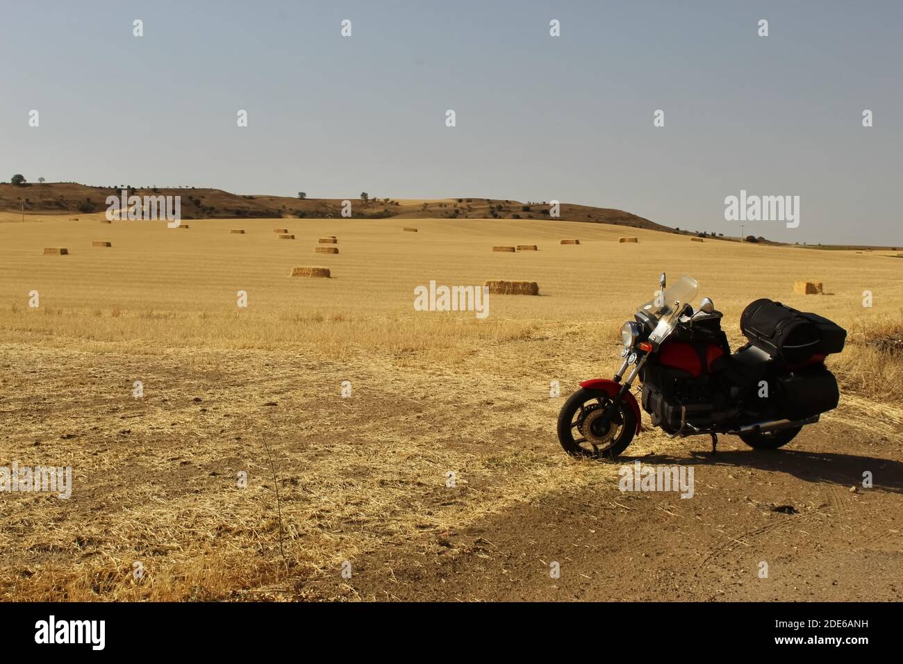 field and motorbike Stock Photo - Alamy
