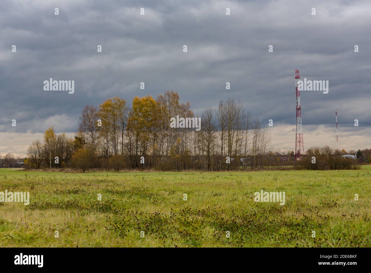 Fall landscape on the gloomy day of late autumn Stock Photo - Alamy