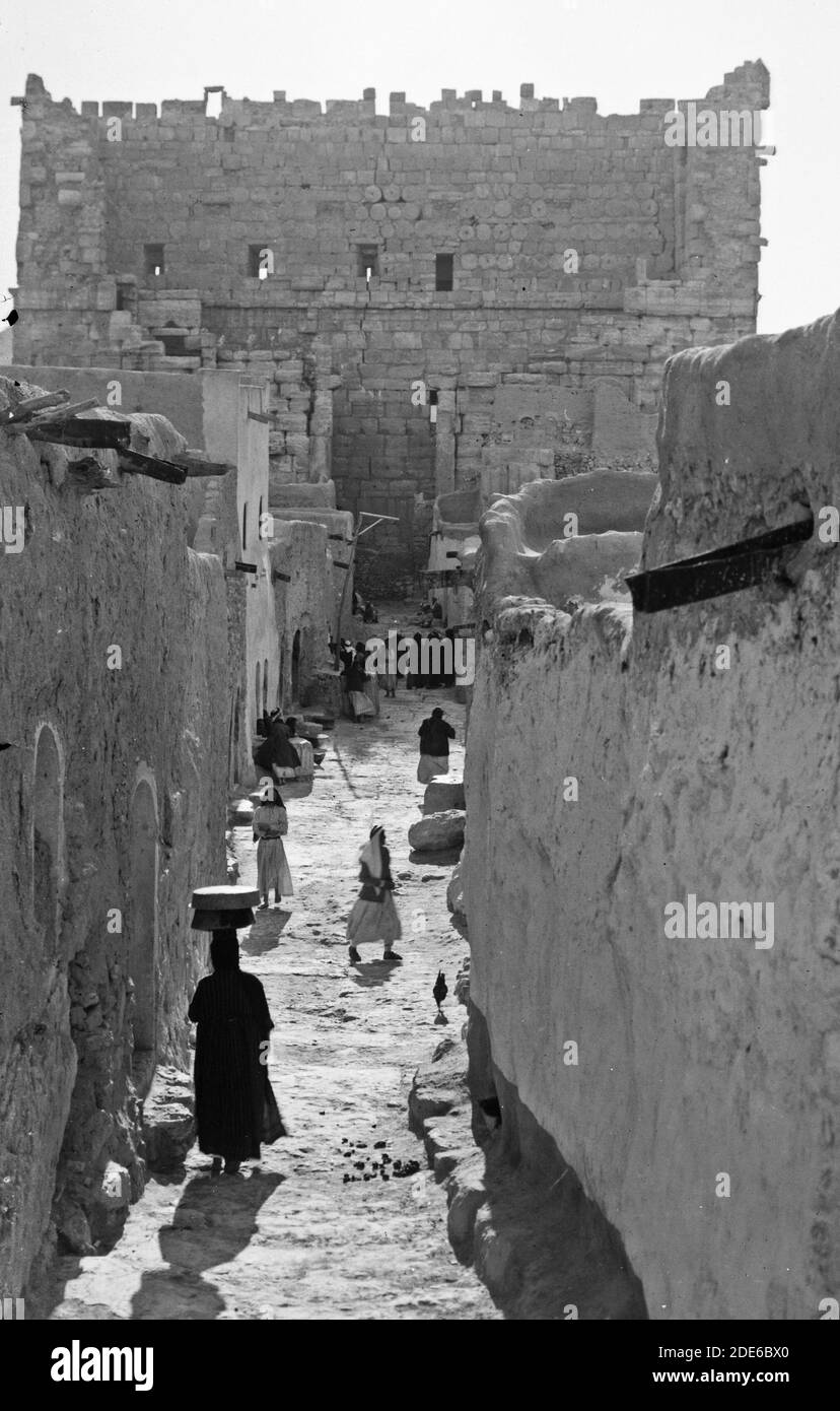 Middle East History - View of village street in Arabic fort built ...